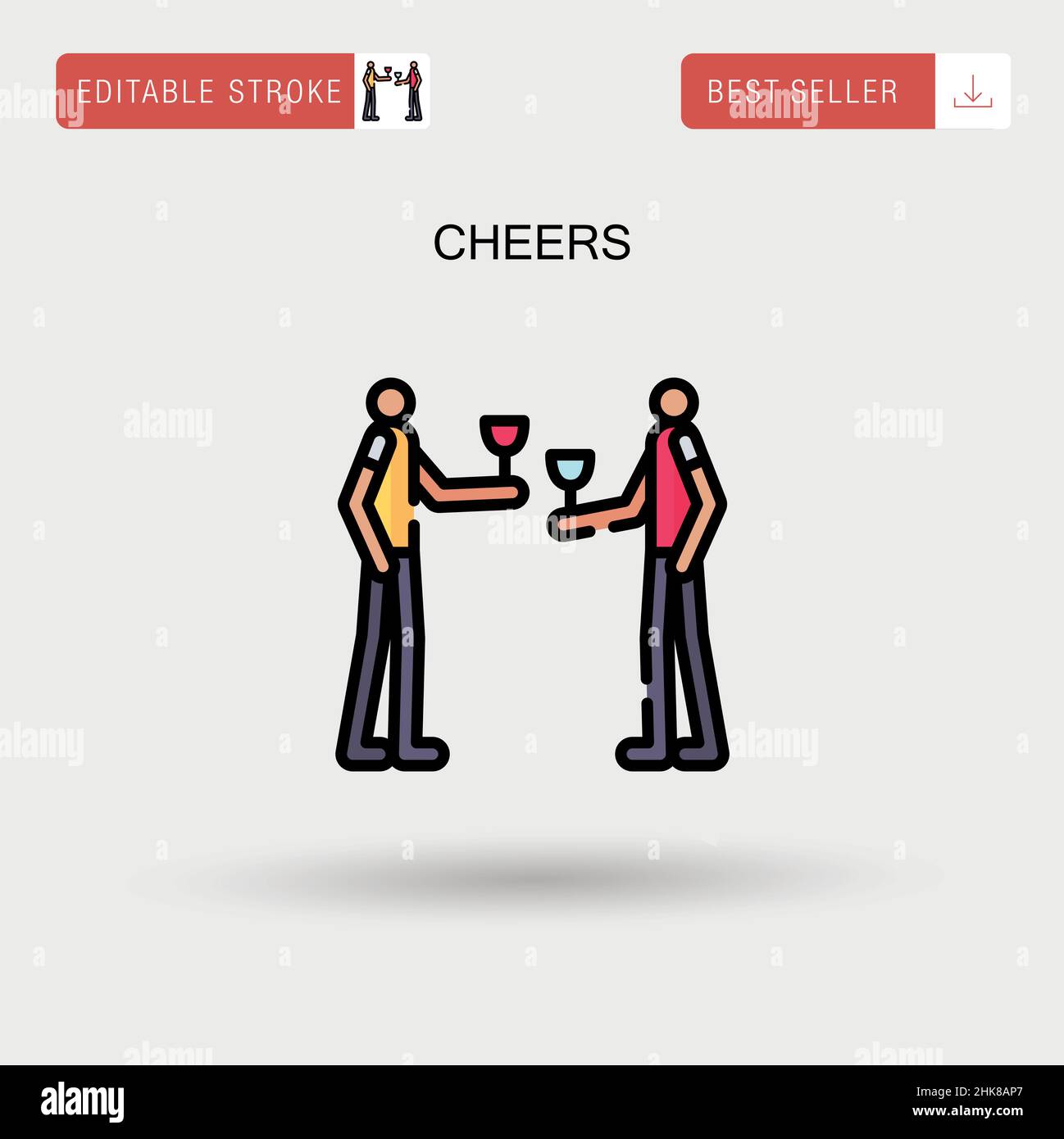 Cheers Simple vector icon Stock Vector Image & Art - Alamy