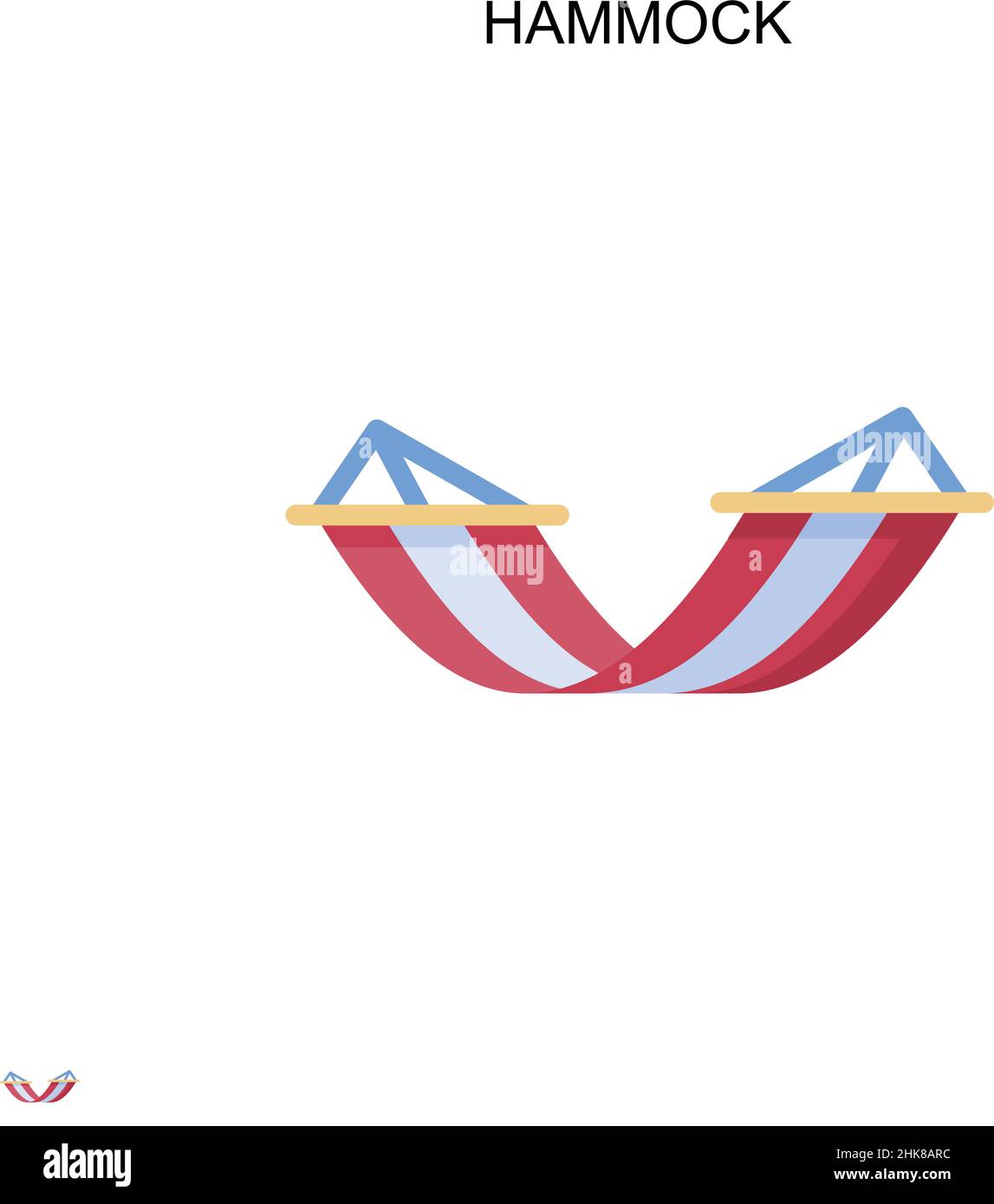Hammock Simple vector icon. Illustration symbol design template for web ...