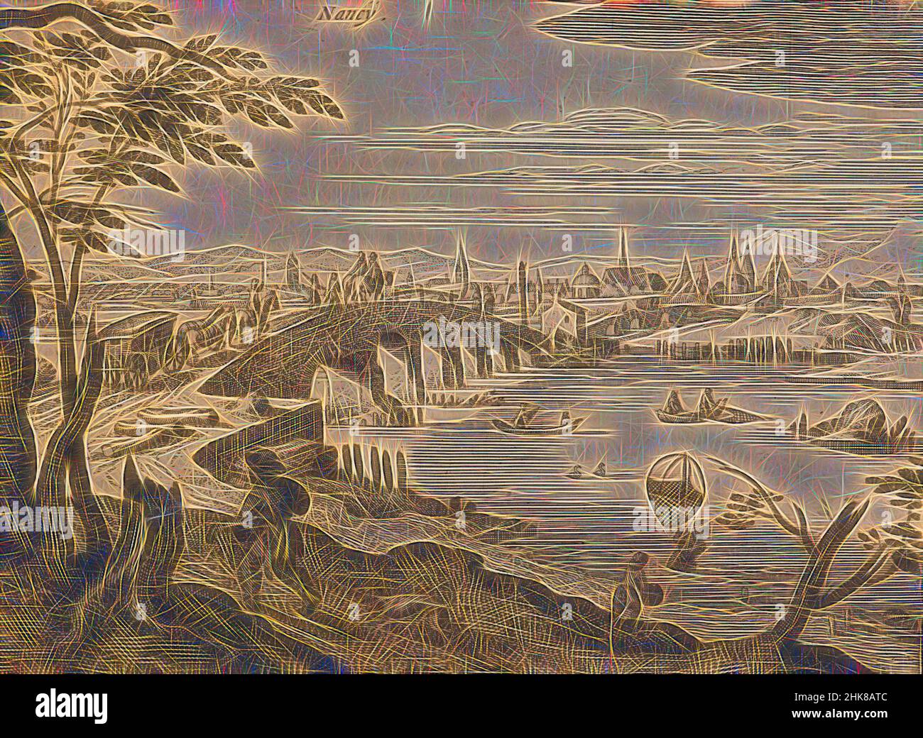 Inspired by Landscapes in France. Plate 3. Nancy., Matthäus Merian the ...