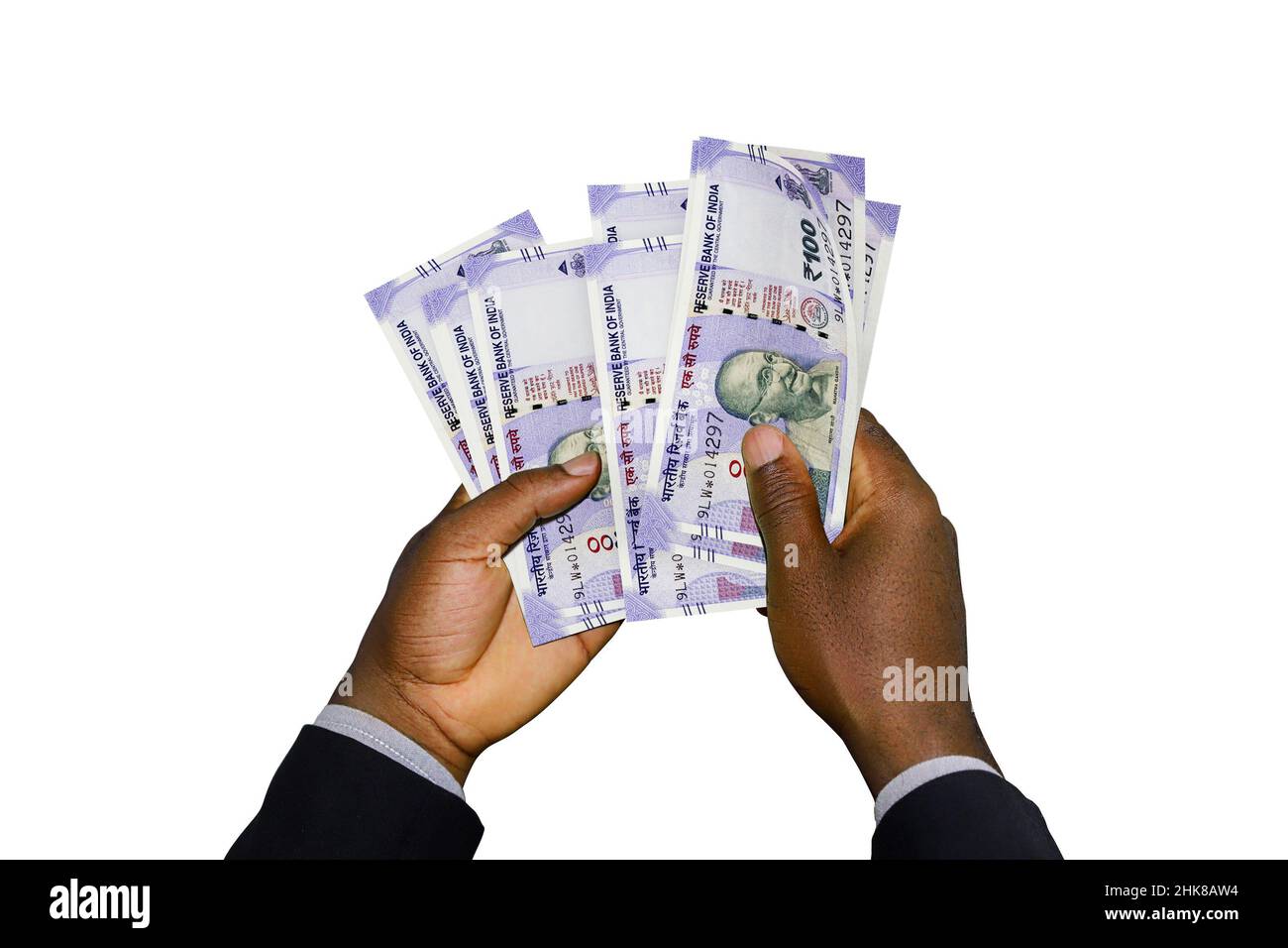 Rupees in hand hi-res stock photography and images - Alamy