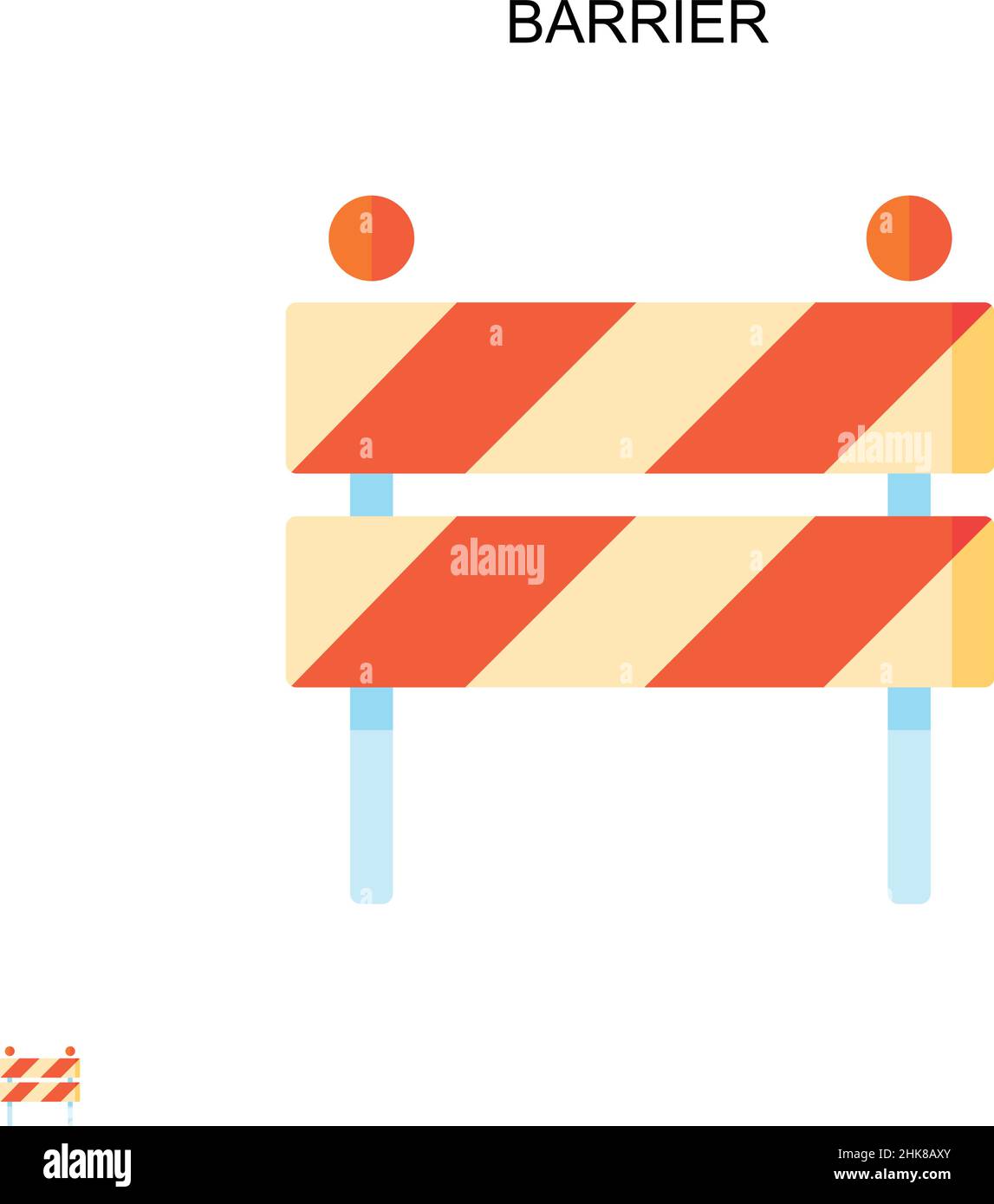 Barrier Simple vector icon. Illustration symbol design template for web ...