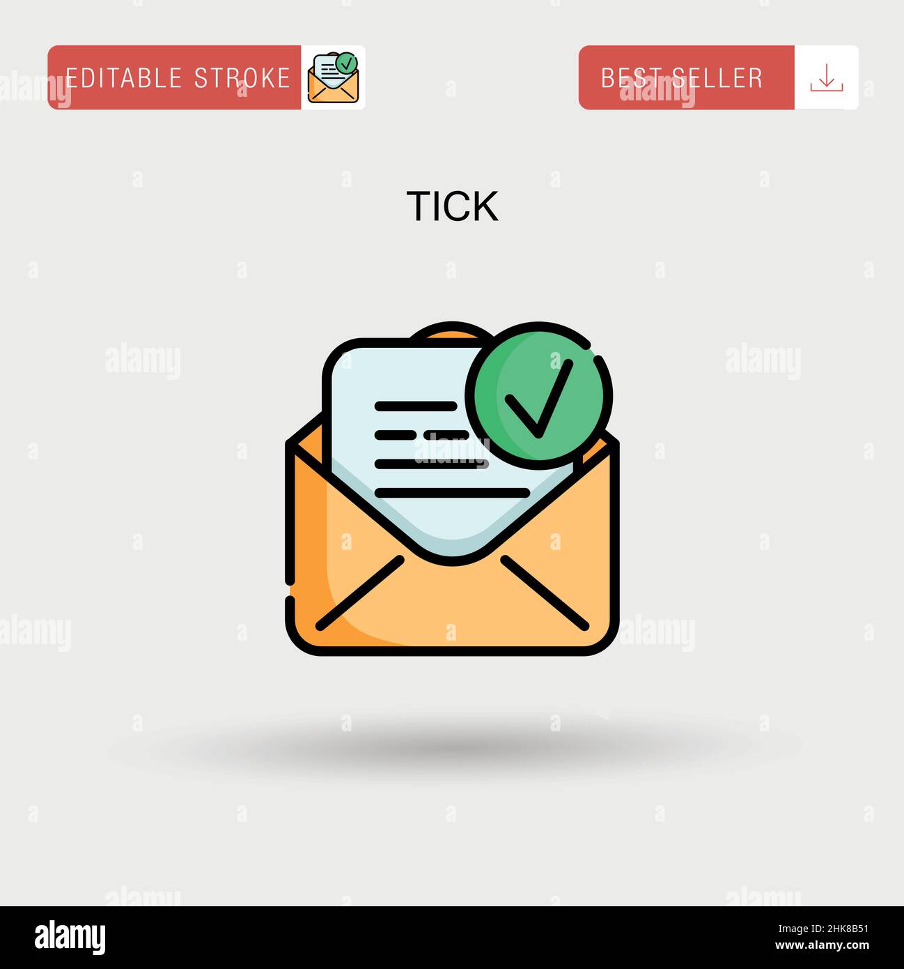 Tick Simple vector icon Stock Vector Image & Art - Alamy