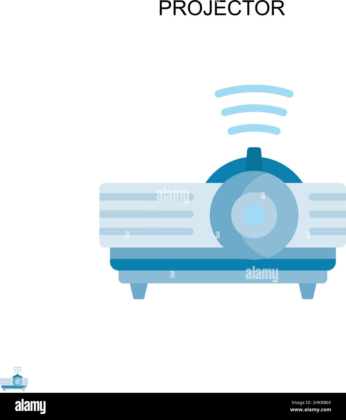 Projector Simple vector icon. Illustration symbol design template for ...