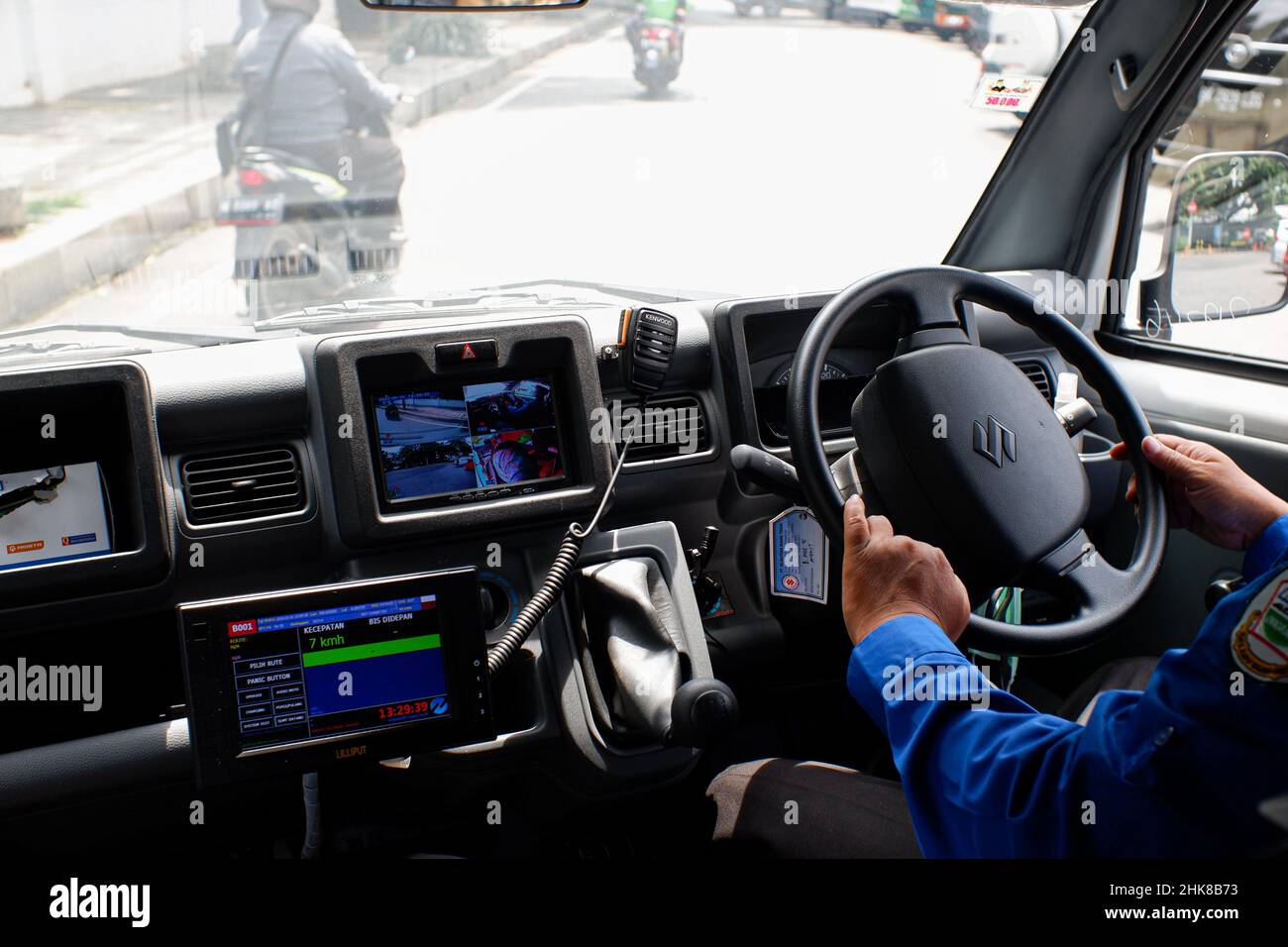 An interior view of the driver's side in the new cool, luxurious and ...