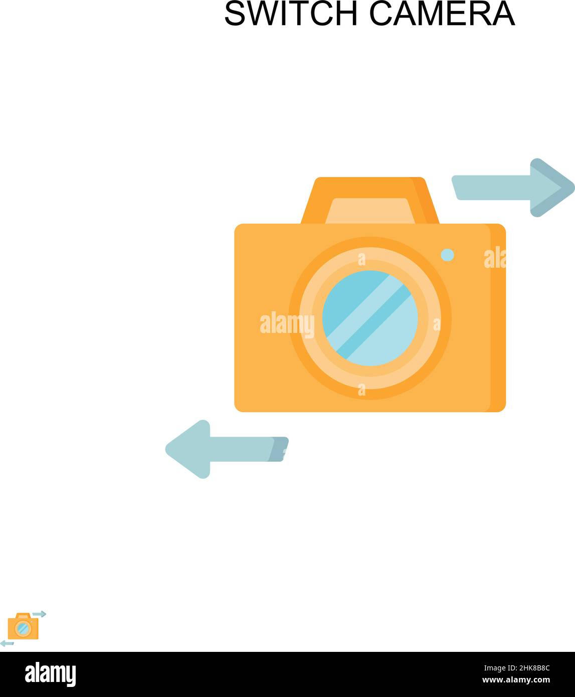 Switch camera Simple vector icon. Illustration symbol design template ...