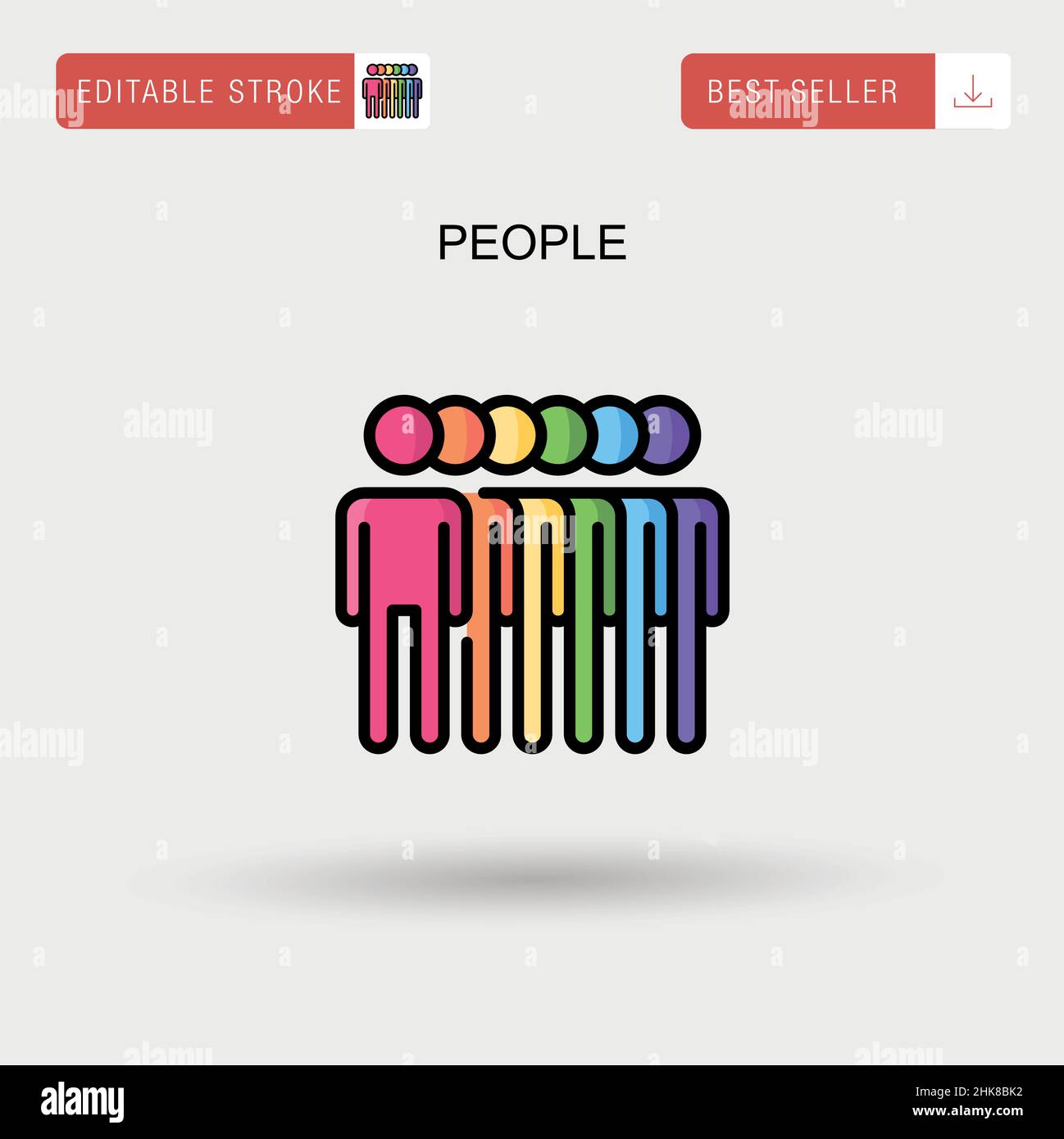 People Simple vector icon Stock Vector Image & Art - Alamy