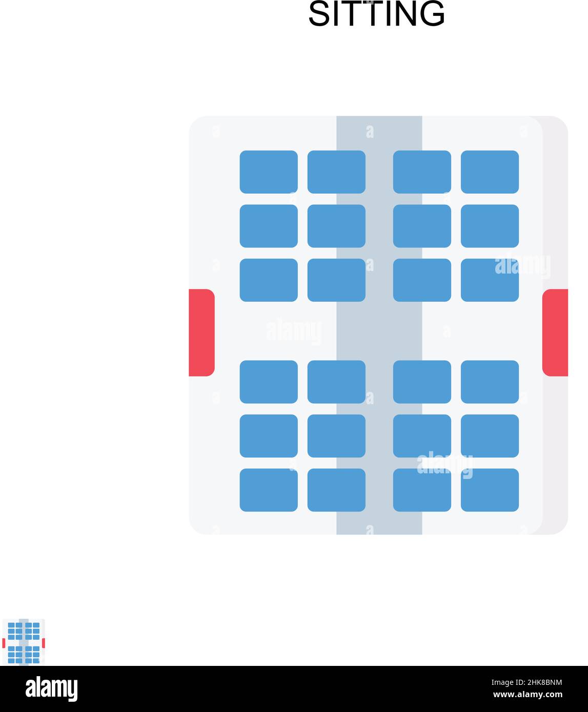 Sitting Simple vector icon. Illustration symbol design template for web mobile UI element Stock ...