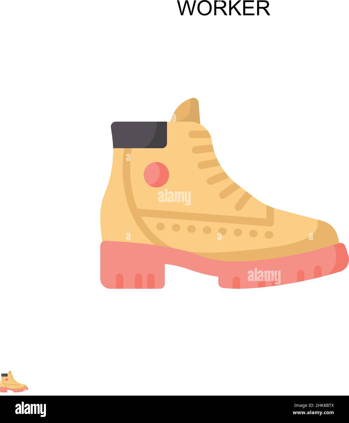 Worker Simple vector icon. Illustration symbol design template for web ...