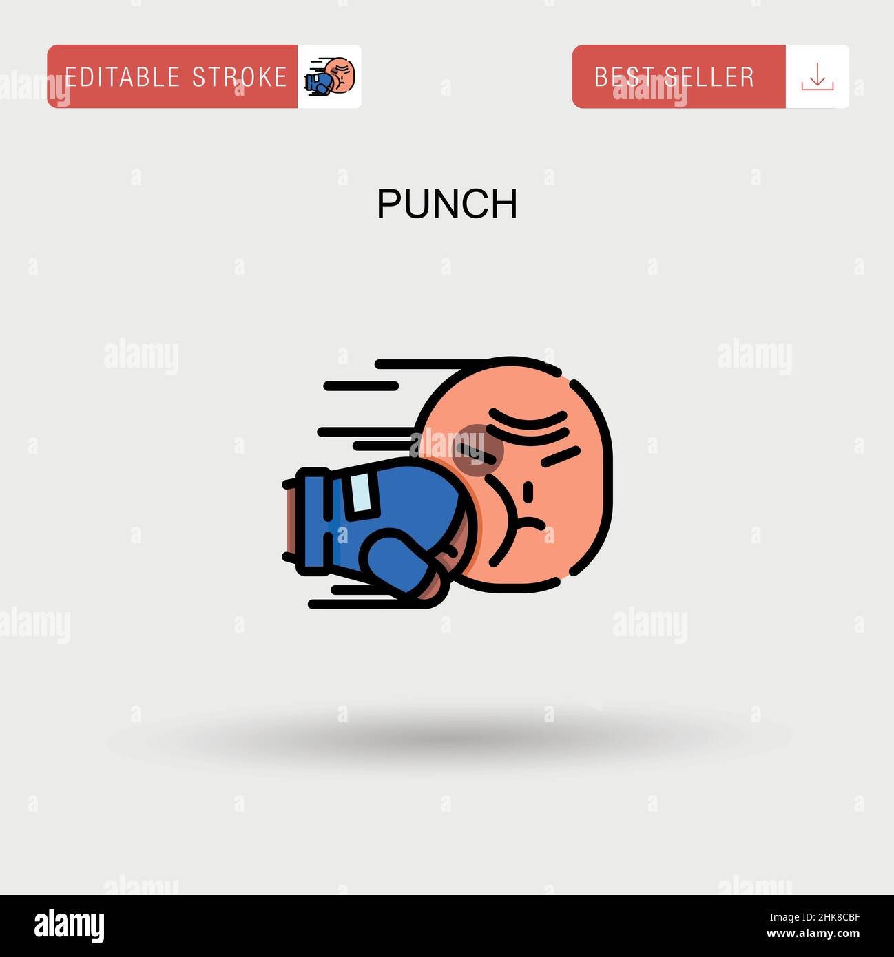 Punch Simple vector icon Stock Vector Image & Art - Alamy