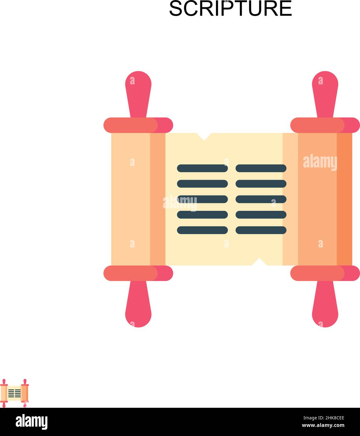 Scripture Simple Vector Icon Illustration Symbol Design Template For