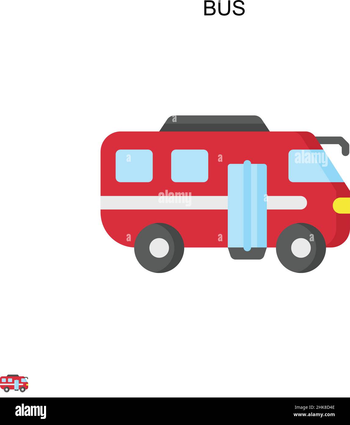 Bus Simple vector icon. Illustration symbol design template for web ...