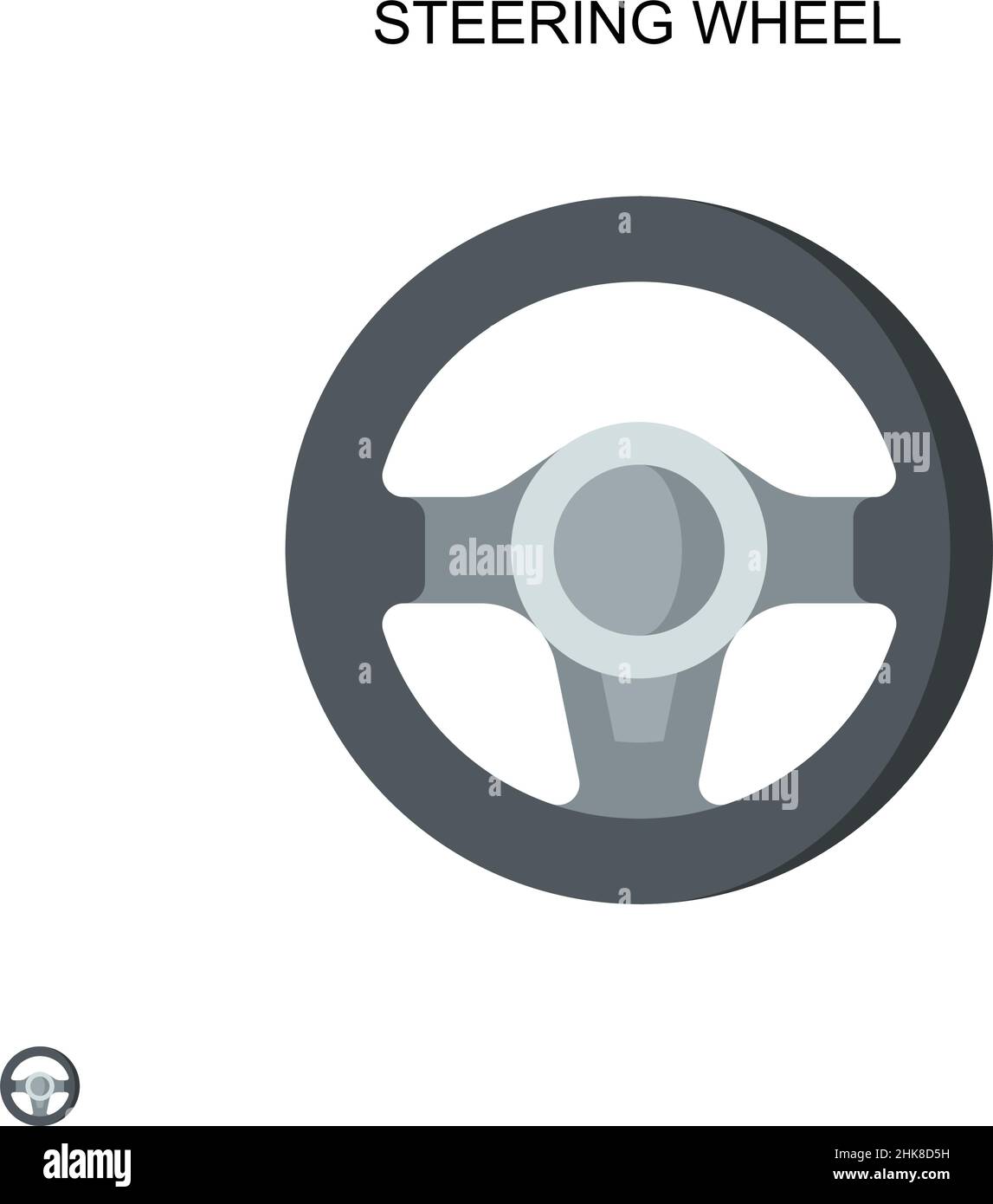 Steering wheel Simple vector icon. Illustration symbol design template ...