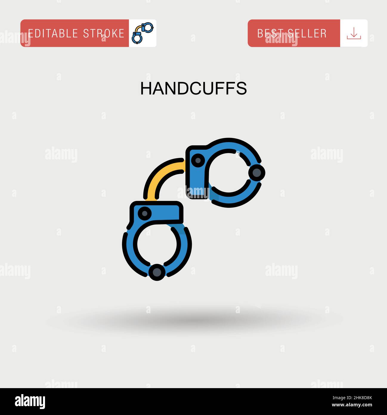 Handcuffs Simple vector icon Stock Vector Image & Art - Alamy