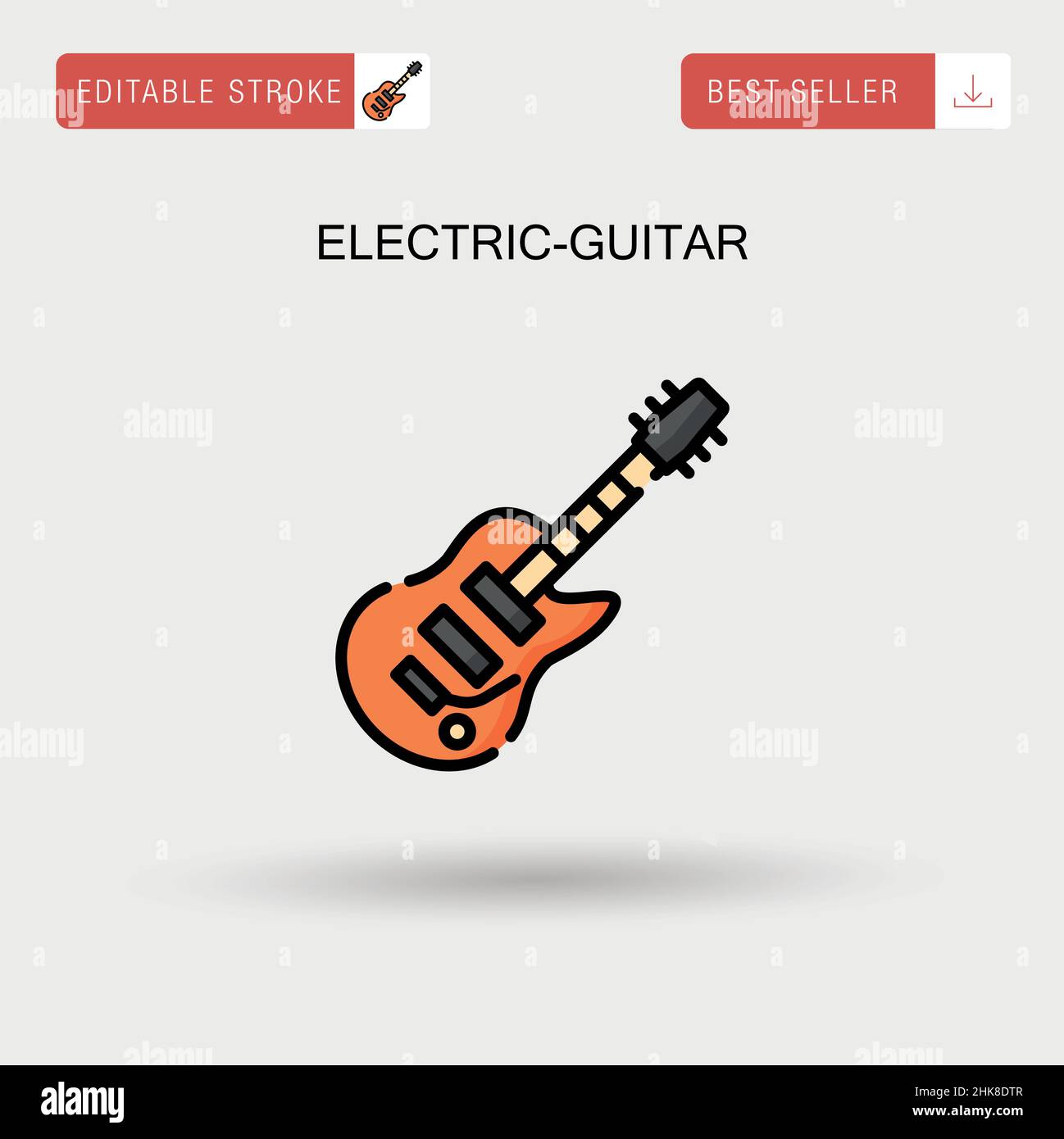 Electric-guitar Simple vector icon Stock Vector Image & Art - Alamy