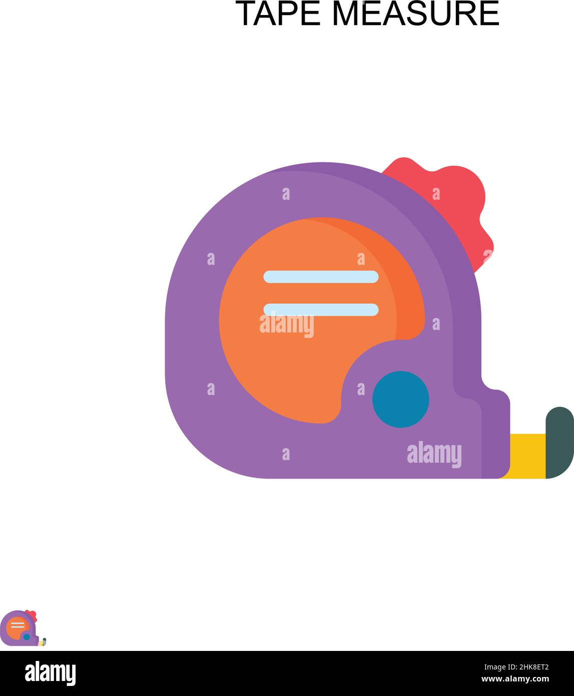 Tape measure Simple vector icon. Illustration symbol design template ...