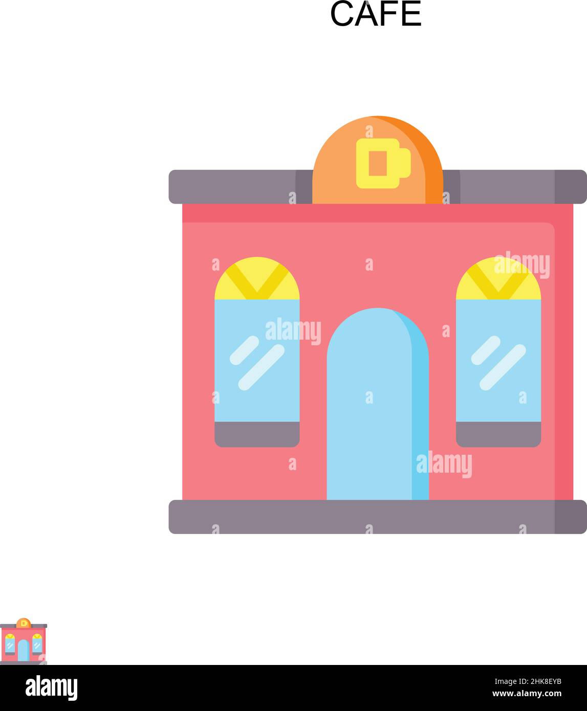 Cafe Simple vector icon. Illustration symbol design template for web ...