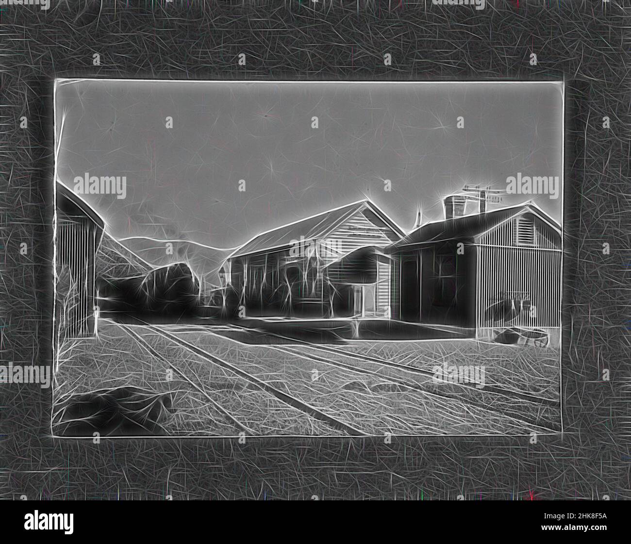 Inspired by Copy of a photograph of Kerrow (Kurow) Railway Station ...