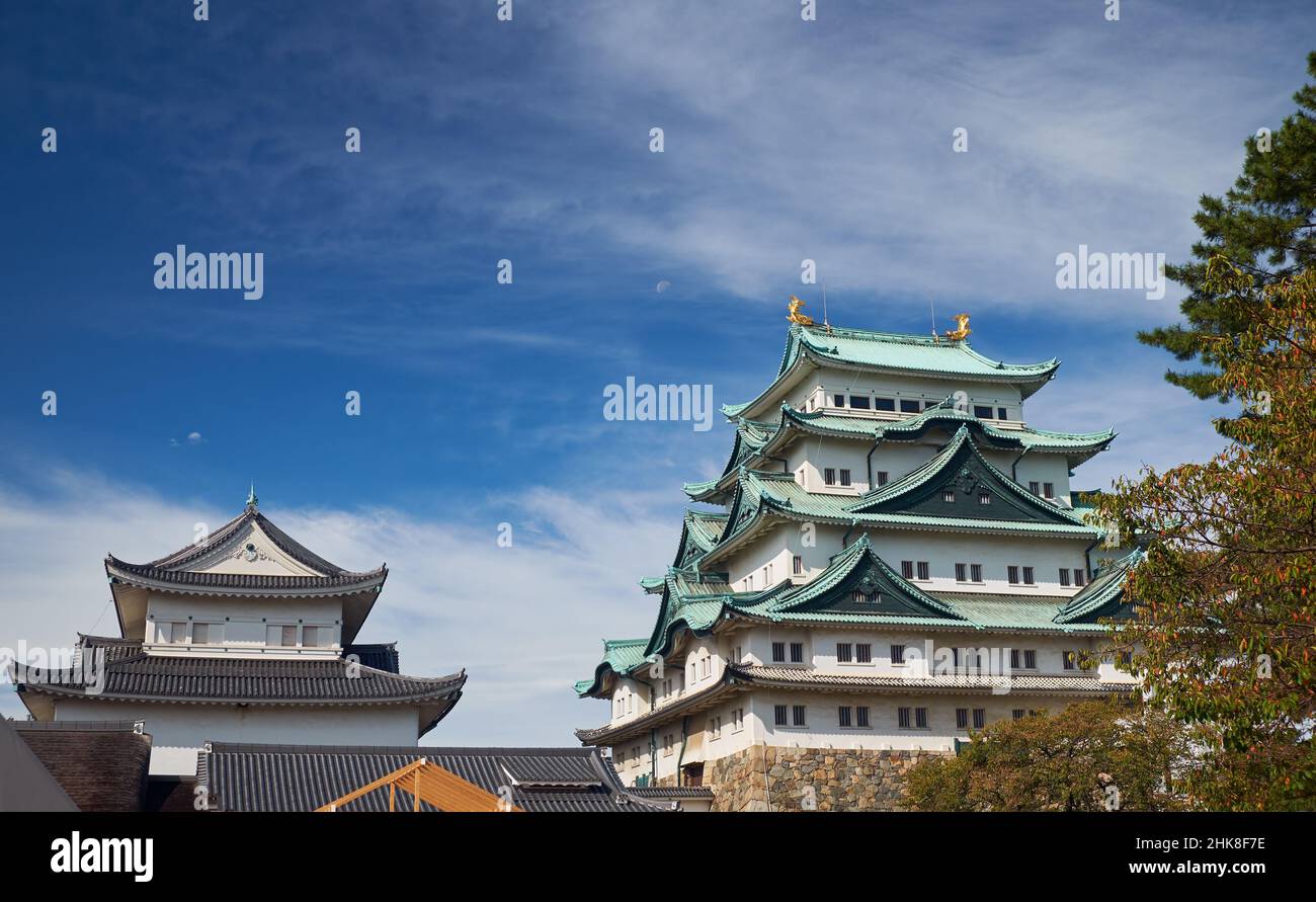 The view of the five stories main keep of Nagoya castle (Meijo), one of ...