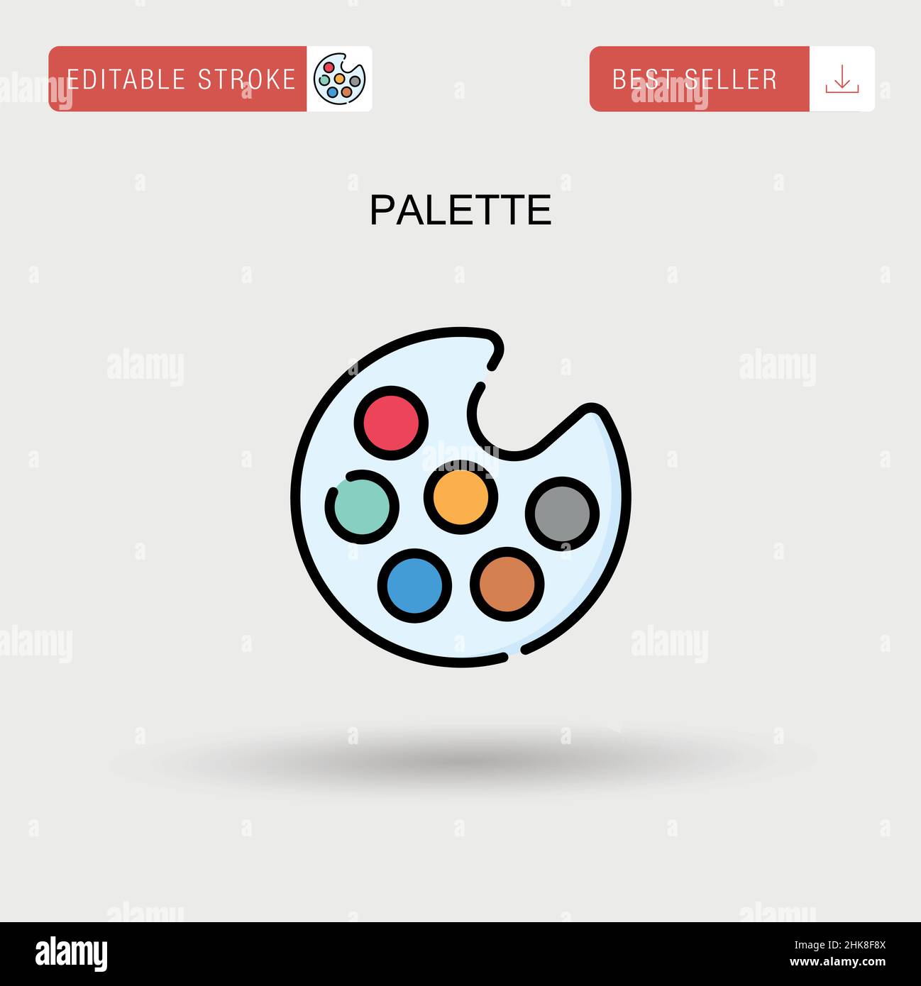 Palette Simple vector icon Stock Vector Image & Art - Alamy