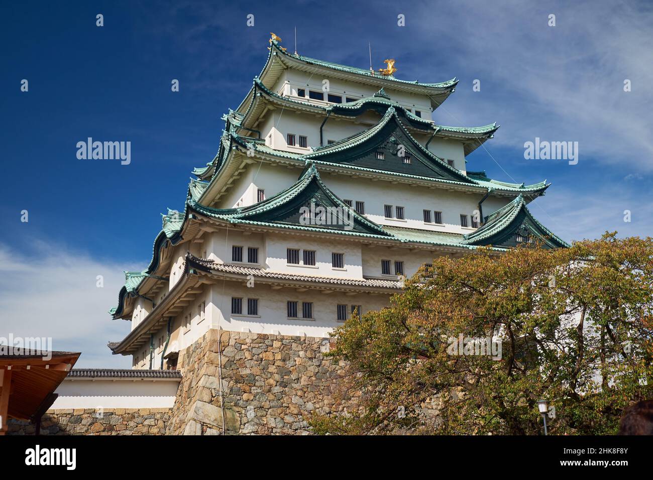 The view of the five stories main keep of Nagoya castle (Meijo), one of ...