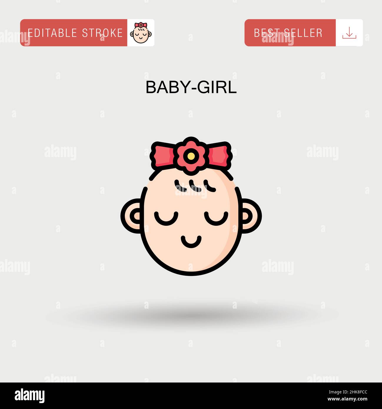 Vector baby girl hi-res stock photography and images - Alamy