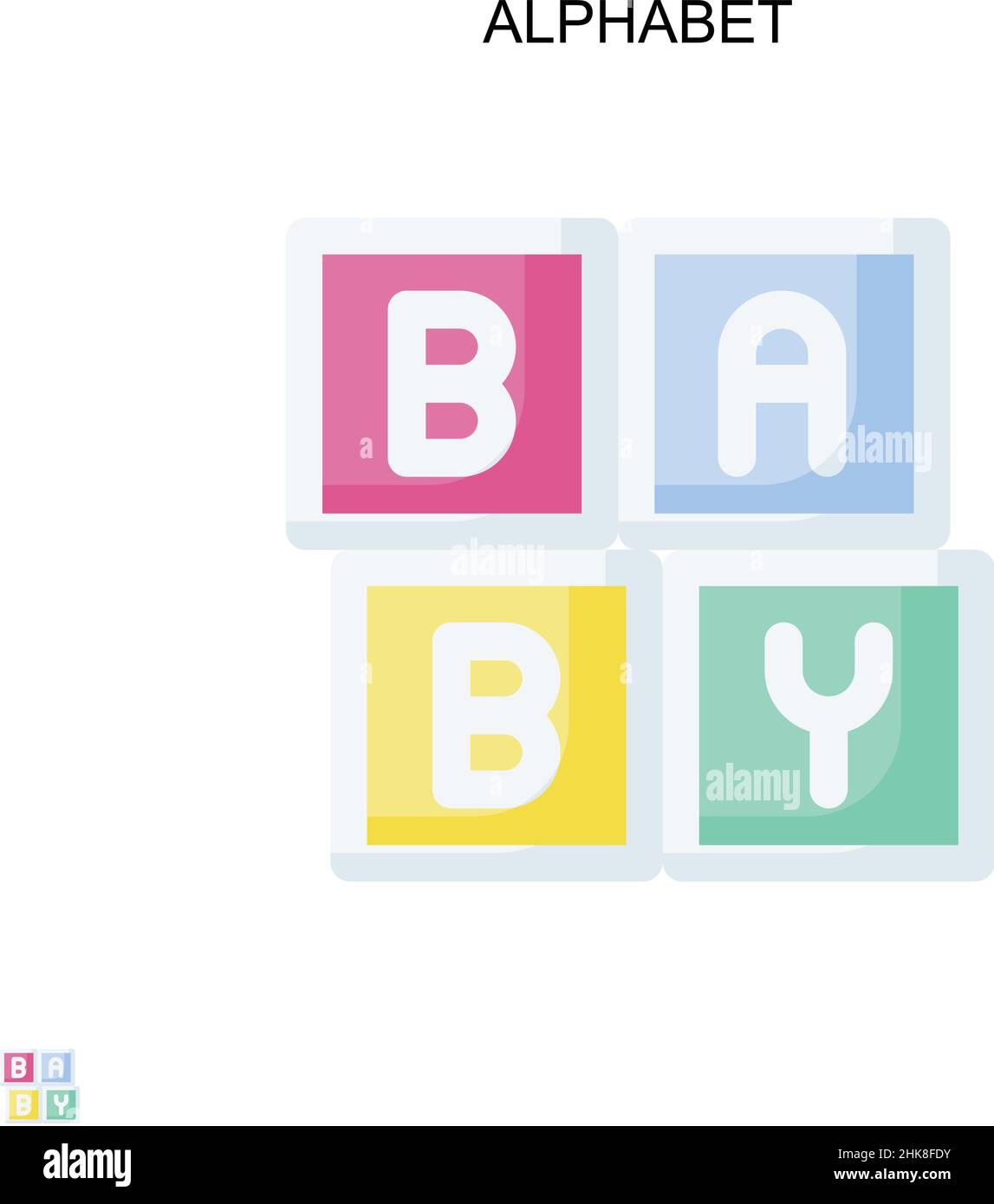 Alphabet Simple vector icon. Illustration symbol design template for ...