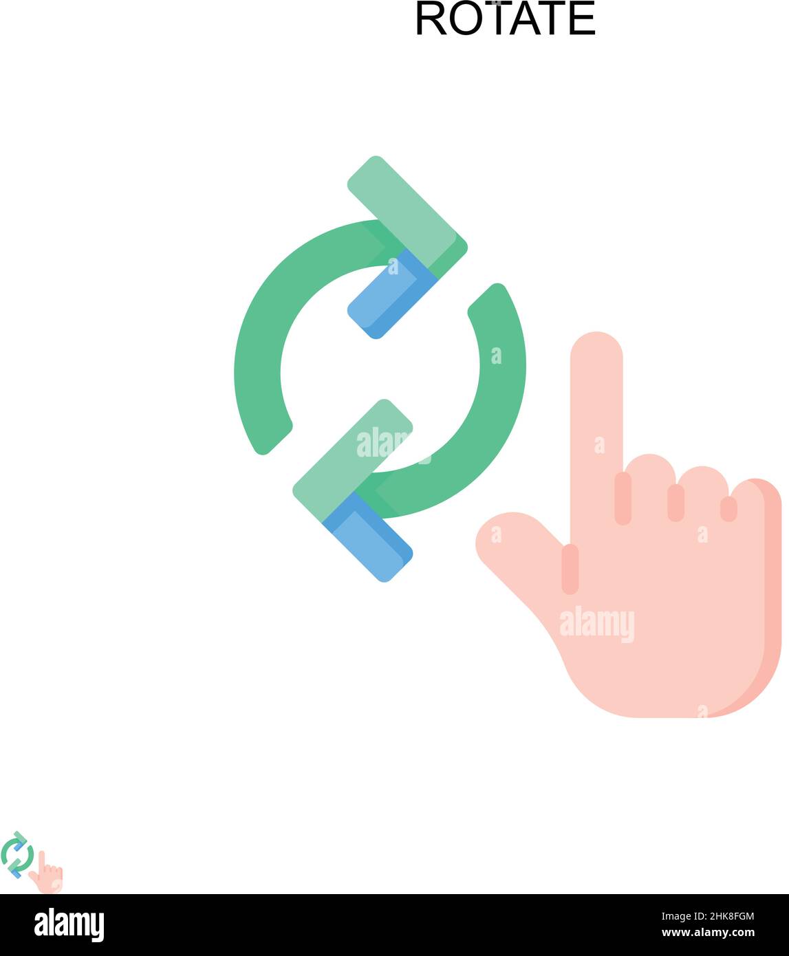 Rotate Simple vector icon. Illustration symbol design template for web ...