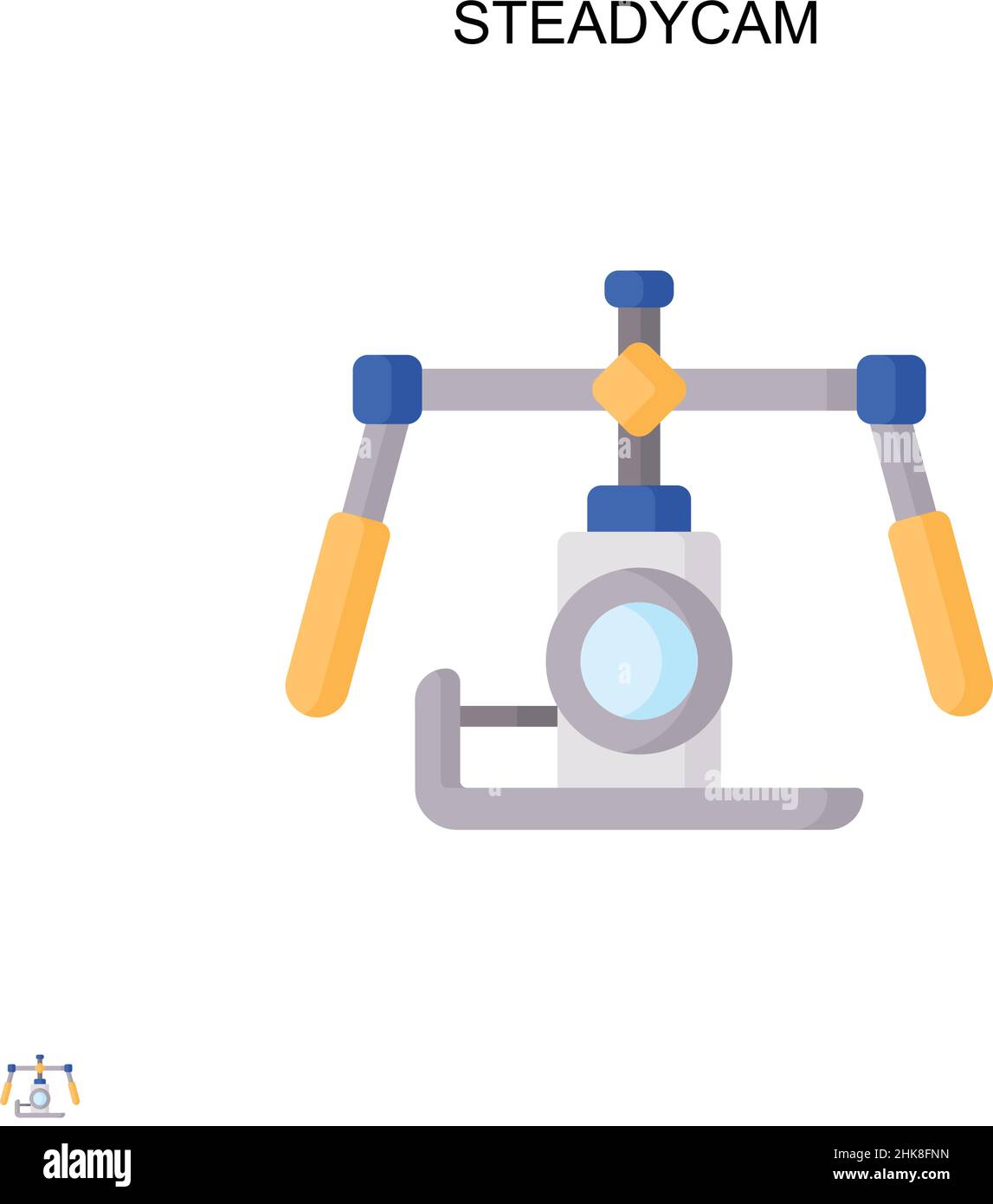 Steadycam Simple vector icon. Illustration symbol design template for ...