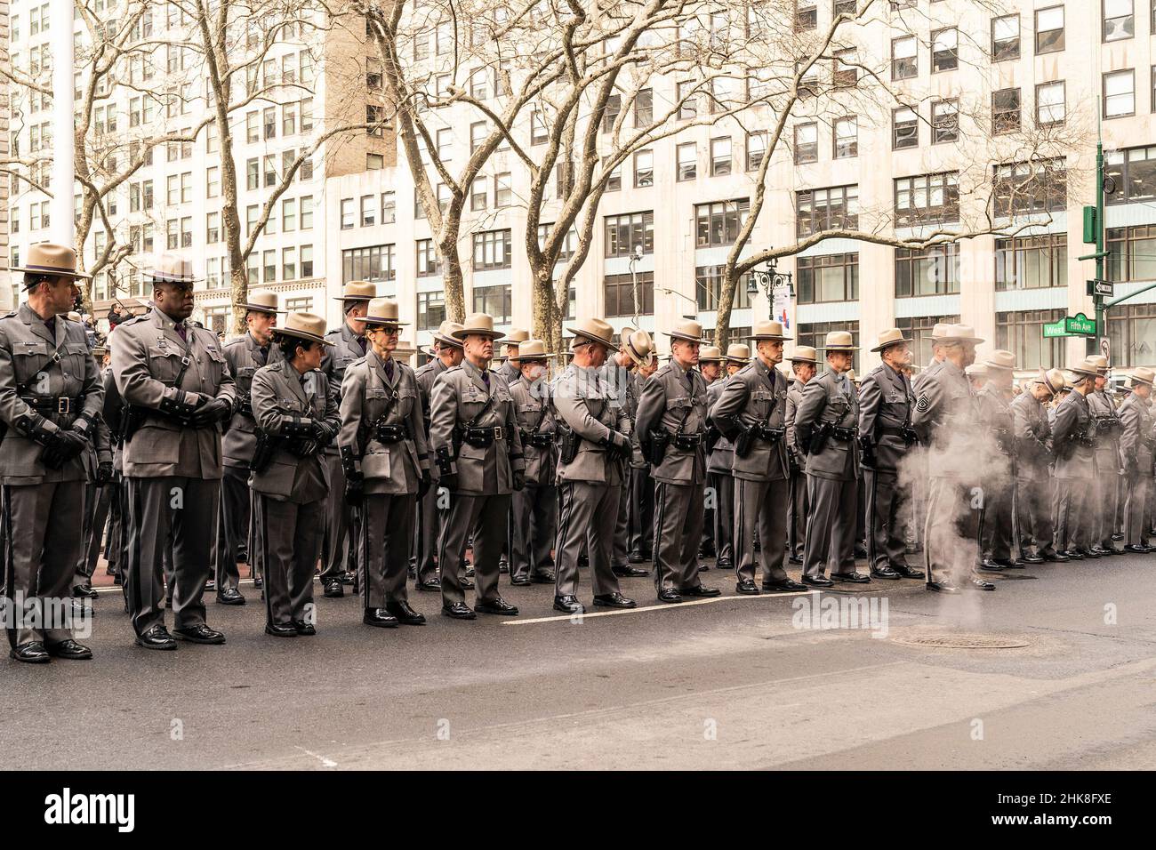 Funeral was held at Saint Patrick's Cathedral for the fallen police ...