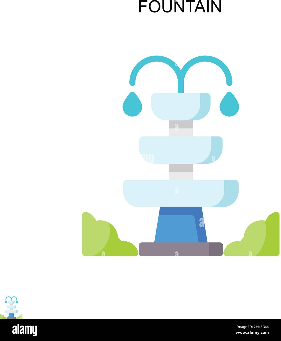 Fountain Simple vector icon. Illustration symbol design template for ...