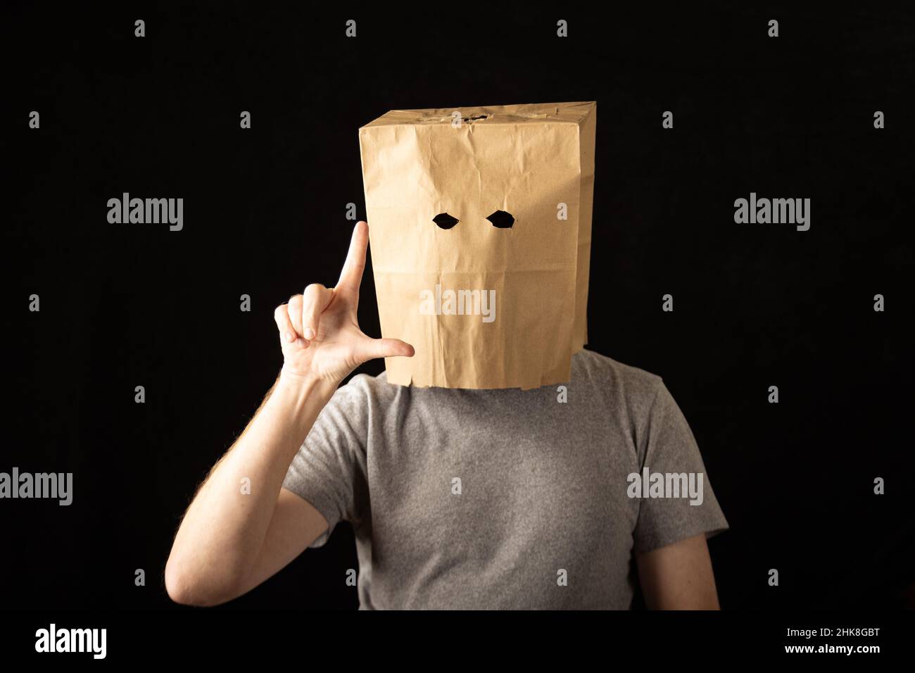 Loser hand symbol man hi-res stock photography and images - Alamy