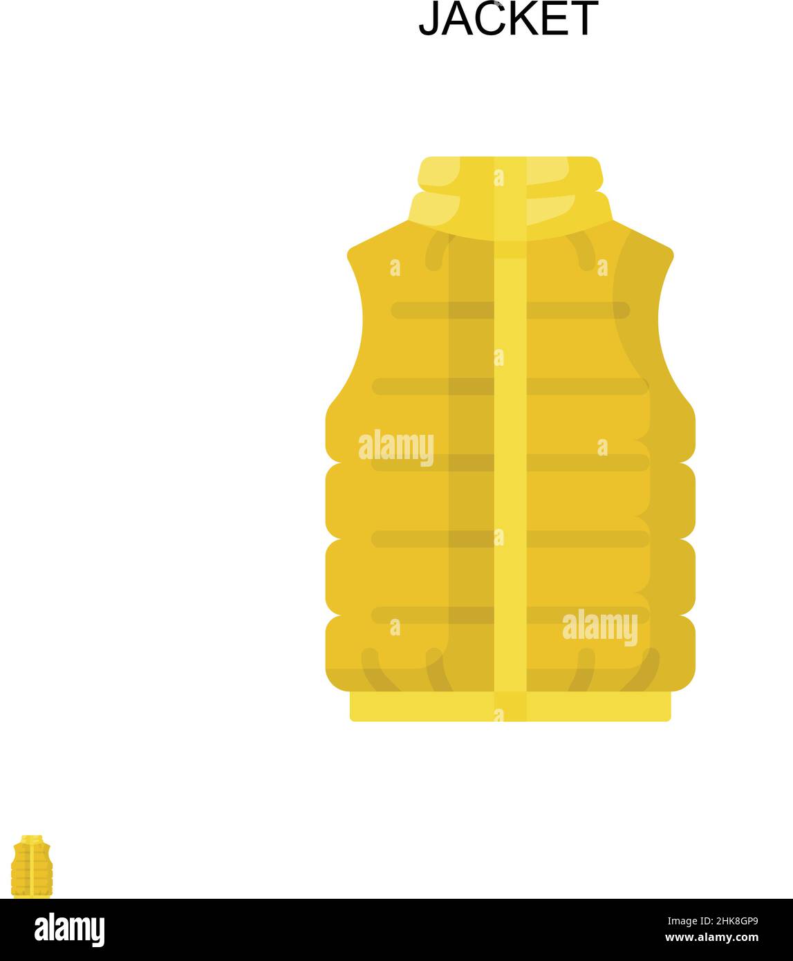 Jacket Simple vector icon. Illustration symbol design template for web ...