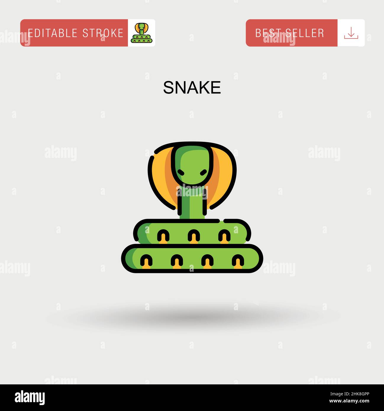 Snake Simple vector icon Stock Vector Image & Art - Alamy