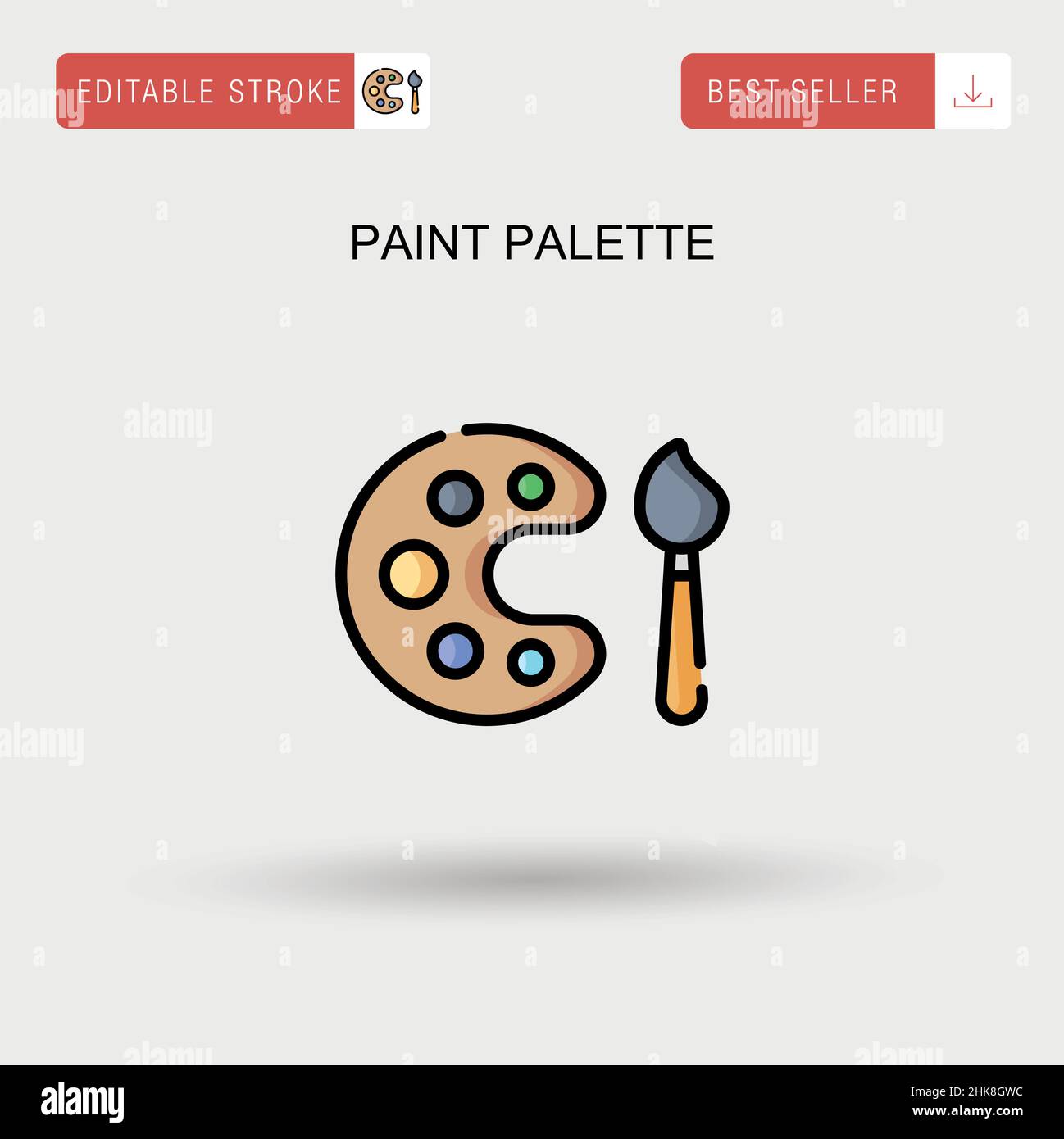 Paint palette Simple vector icon Stock Vector Image & Art - Alamy