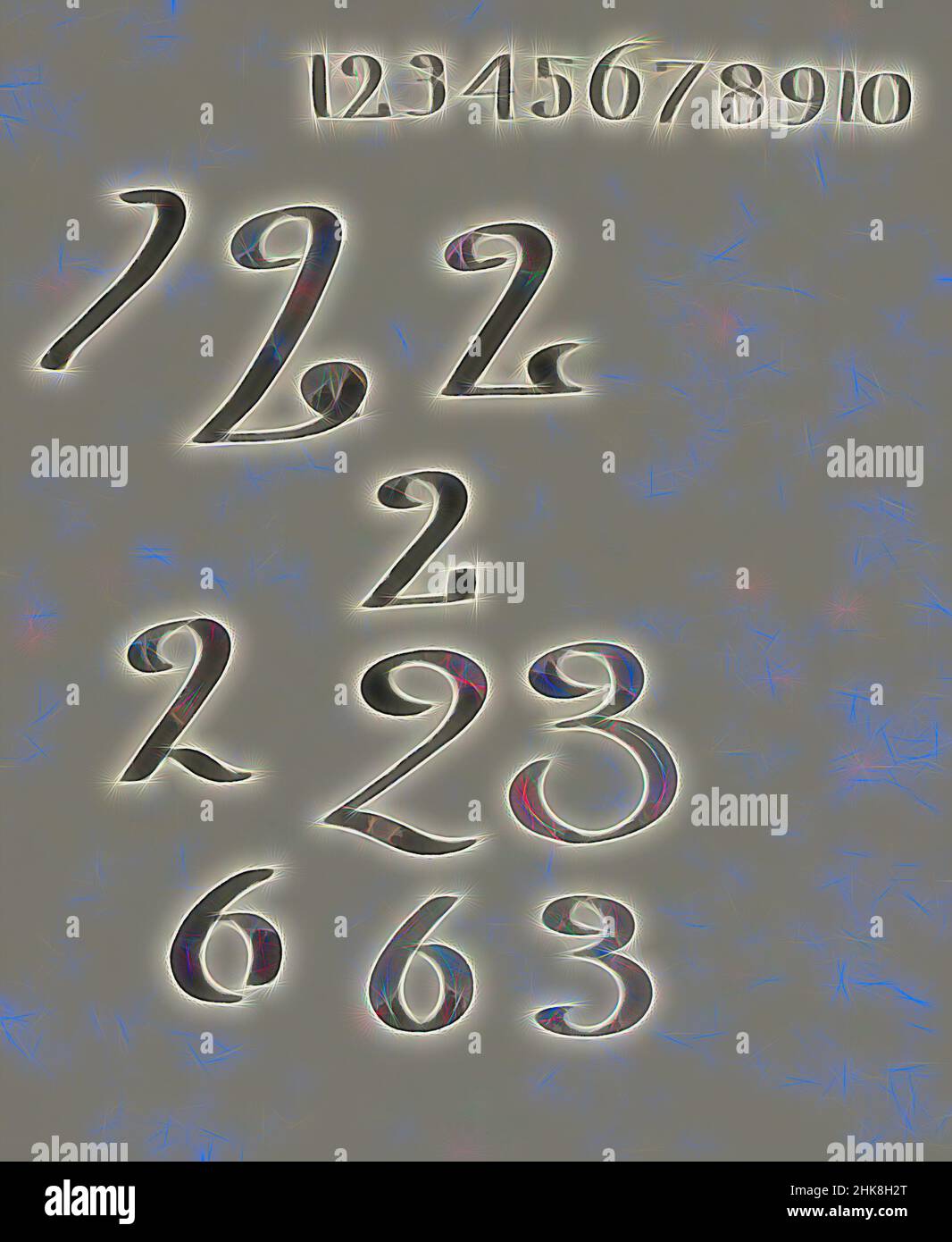 Inspired by Calligraphy digits, Reimagined by Artotop. Classic art ...