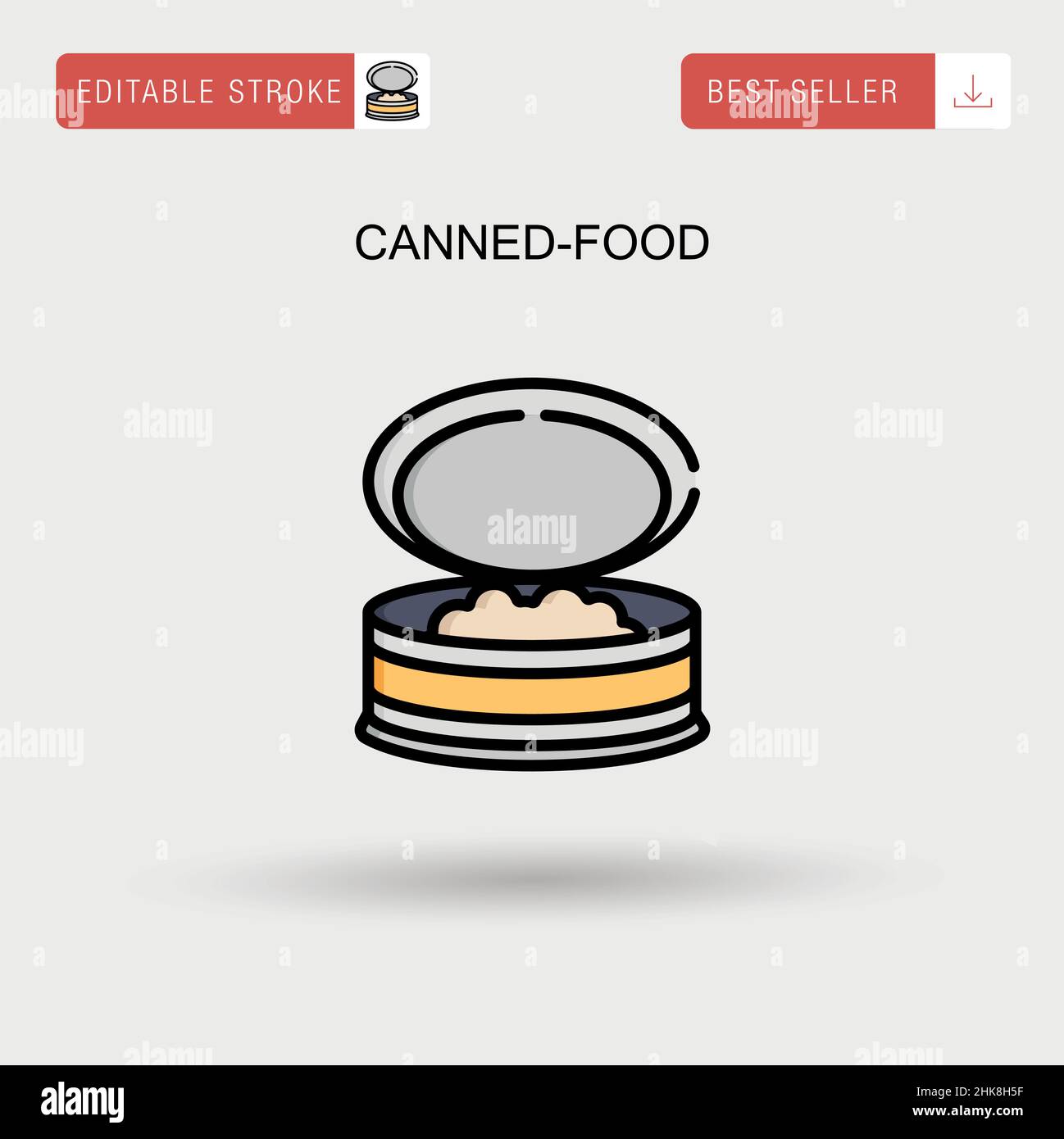 Canned-food Simple vector icon Stock Vector Image & Art - Alamy