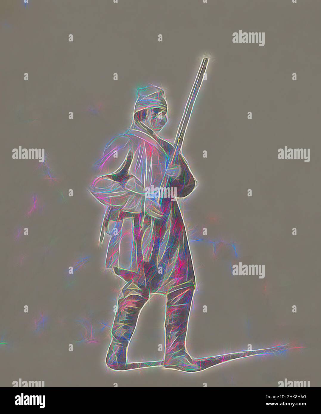 Inspired by Man with a gun, Reimagined by Artotop. Classic art ...