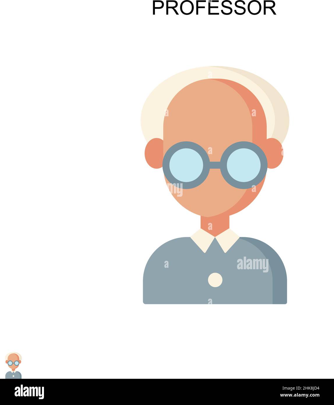 Professor Simple vector icon. Illustration symbol design template for ...