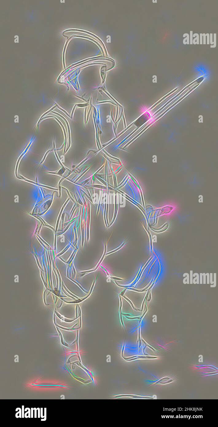 Inspired by soldier carrying his musket in both hands, Reimagined by ...