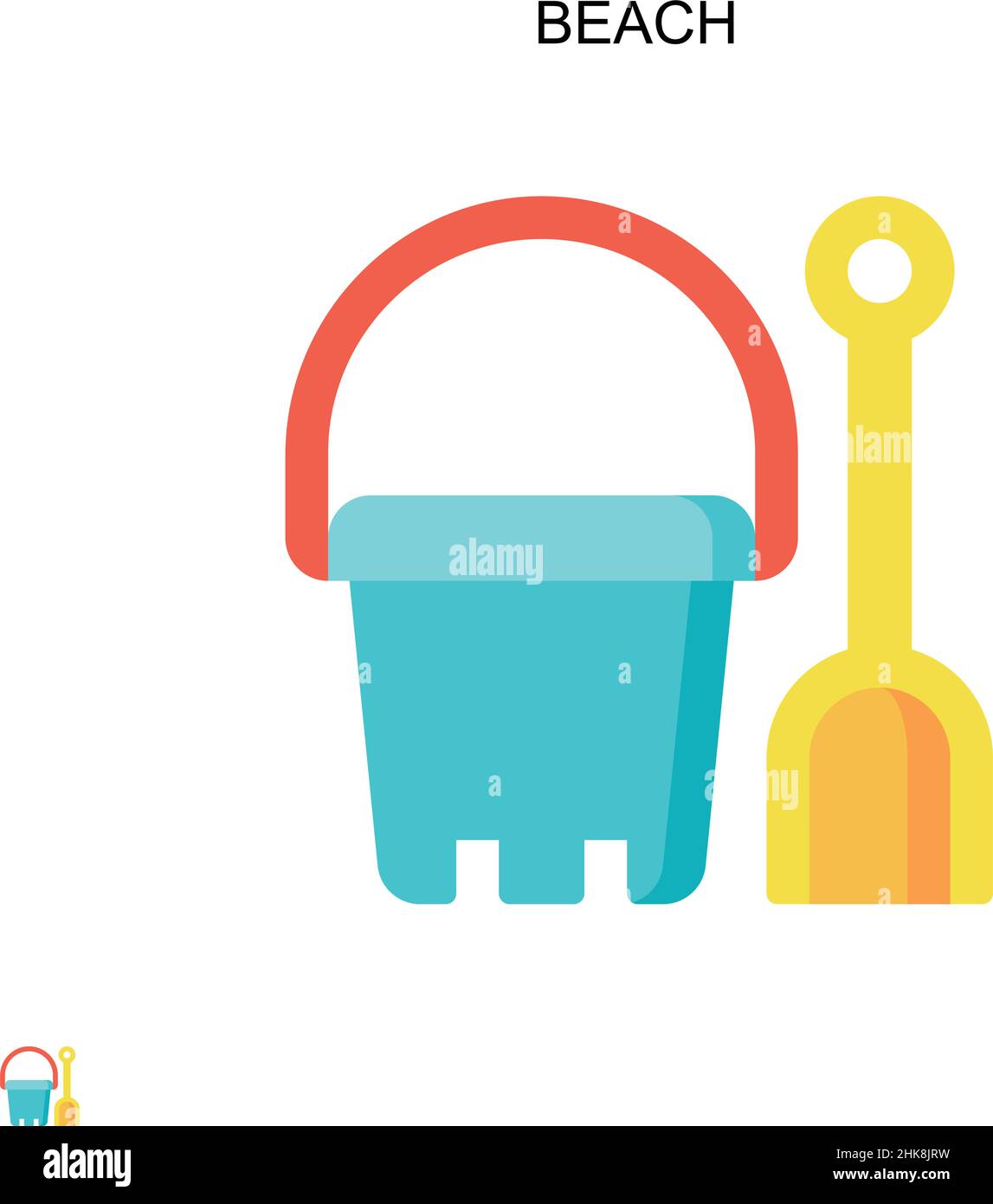 Beach Simple vector icon. Illustration symbol design template for web ...