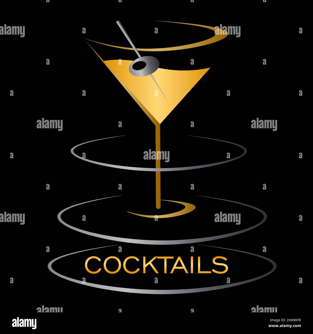Drinks cocktail glass symbol logo hi-res stock photography and images ...