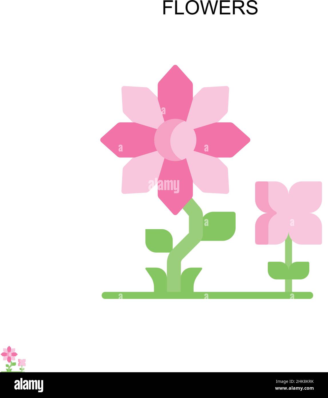 Flowers Simple vector icon. Illustration symbol design template for web ...