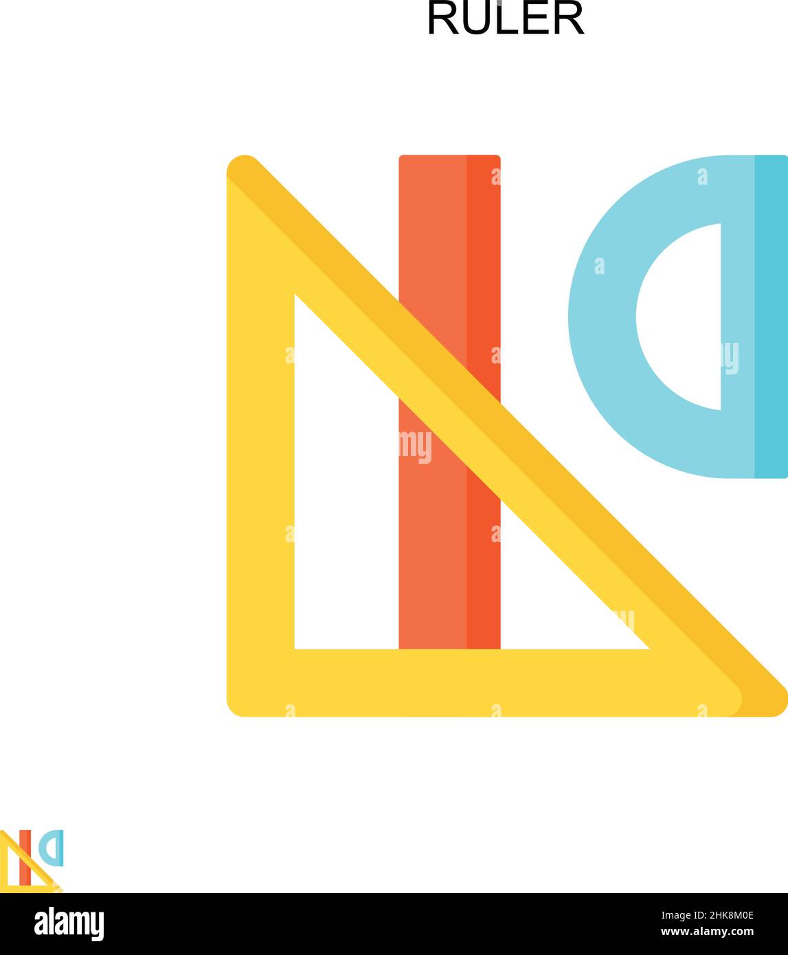 Ruler Simple vector icon. Illustration symbol design template for web ...