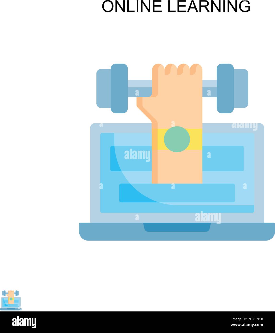 Online learning Simple vector icon. Illustration symbol design template ...