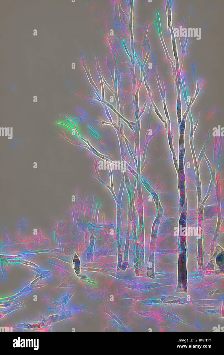 Inspired by Figure on a path along a puddle, Reimagined by Artotop ...