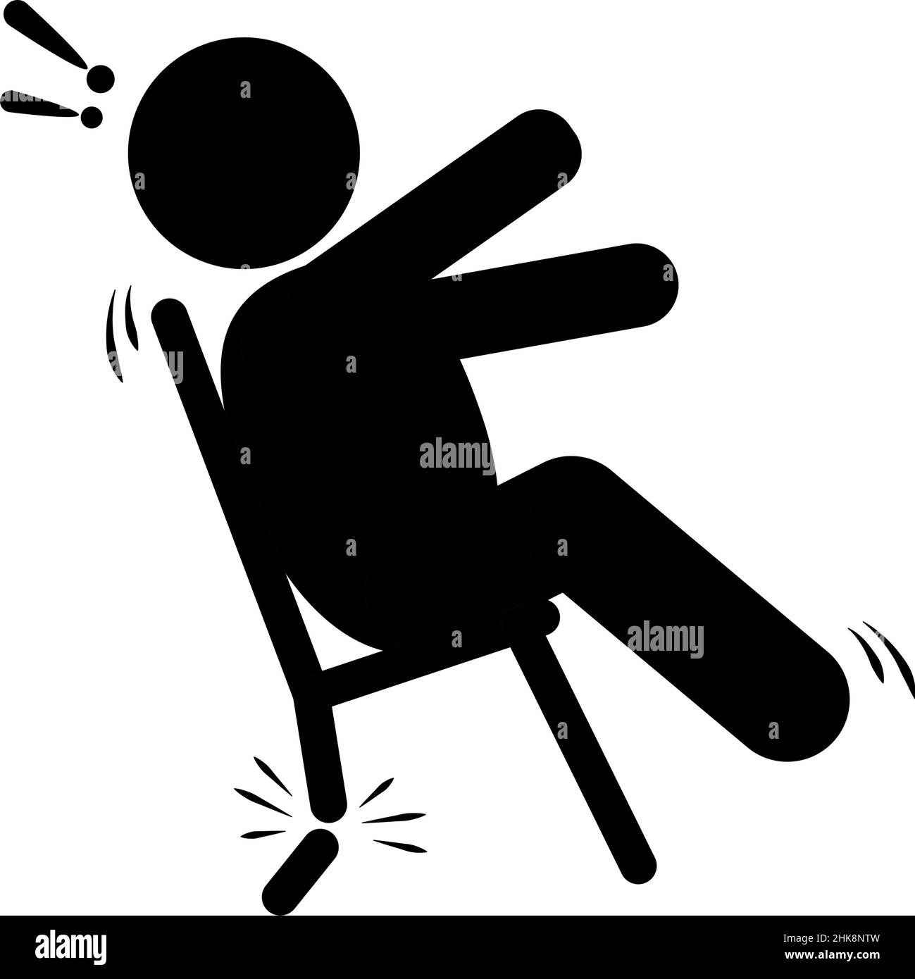 accident falling from chair Stock Vector Image & Art - Alamy