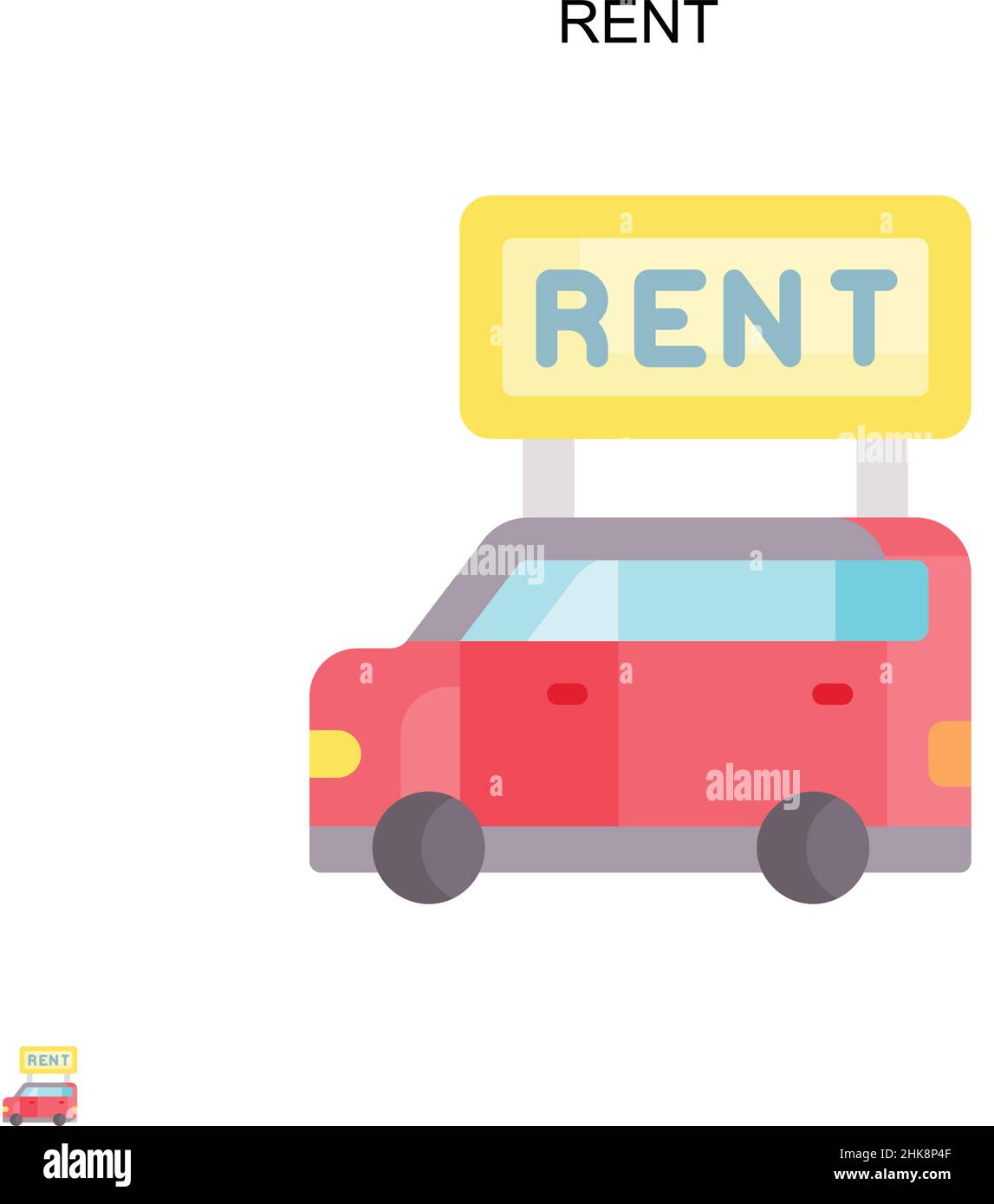 Rent Simple vector icon. Illustration symbol design template for web ...