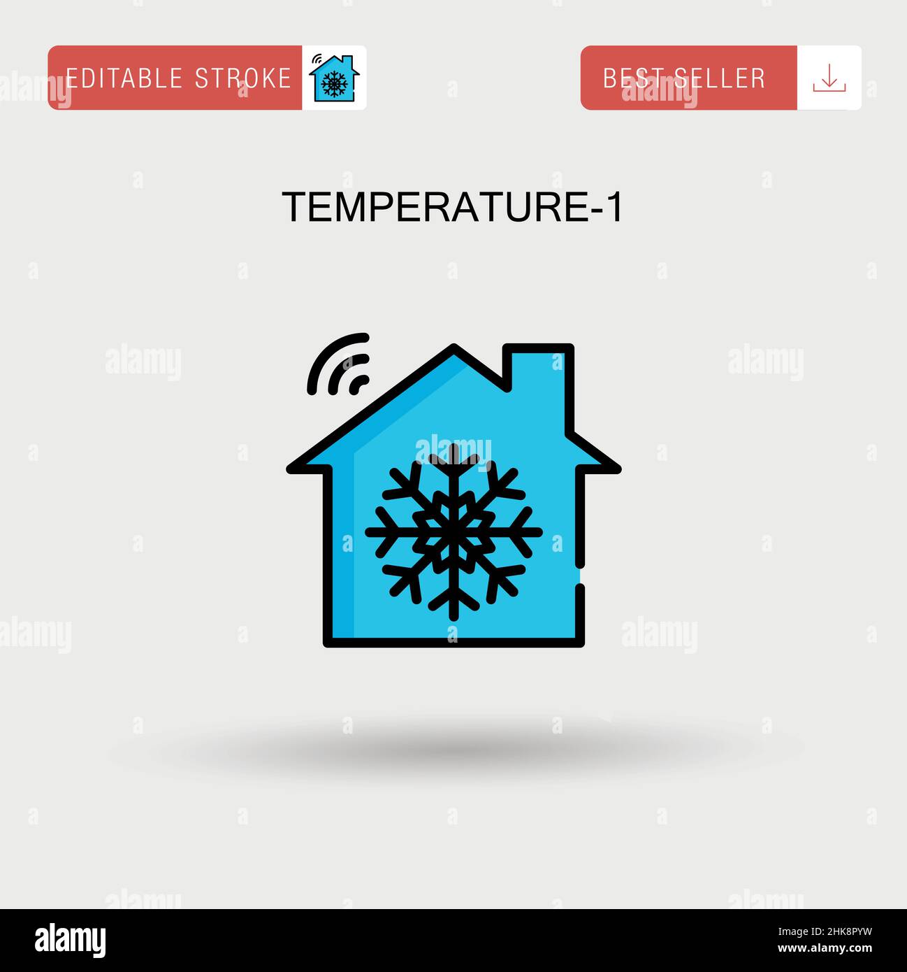 Temperature-1 Simple vector icon Stock Vector Image & Art - Alamy