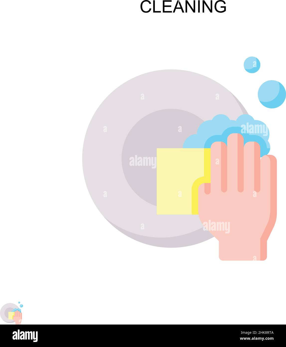 Cleaning Simple vector icon. Illustration symbol design template for ...