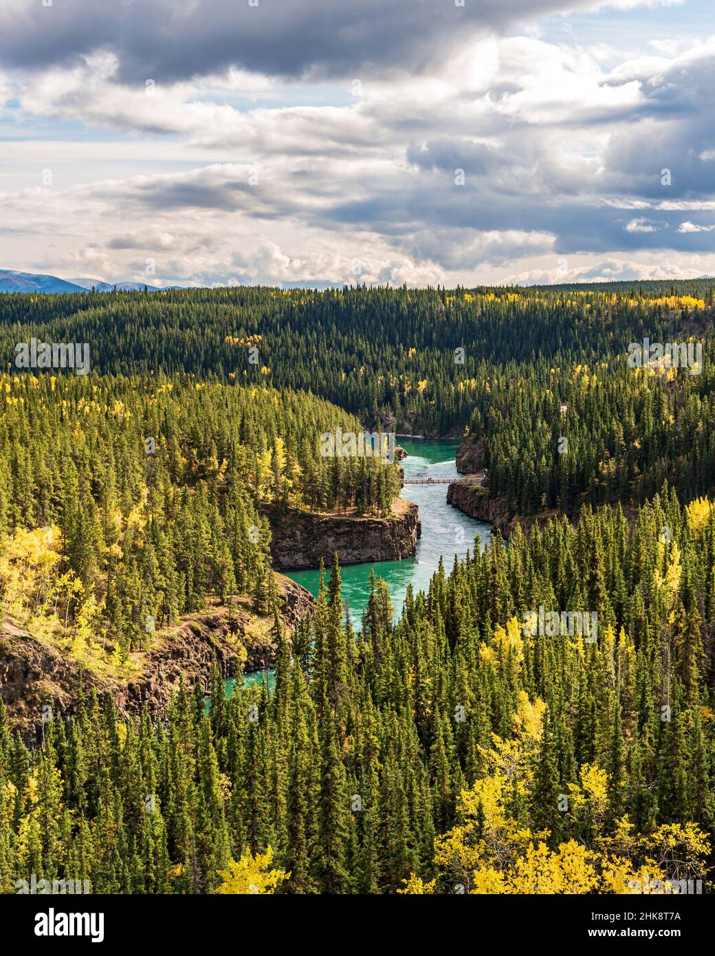 Stunning Miles Canyon outside of Whitehorse in Yukon Territory during ...